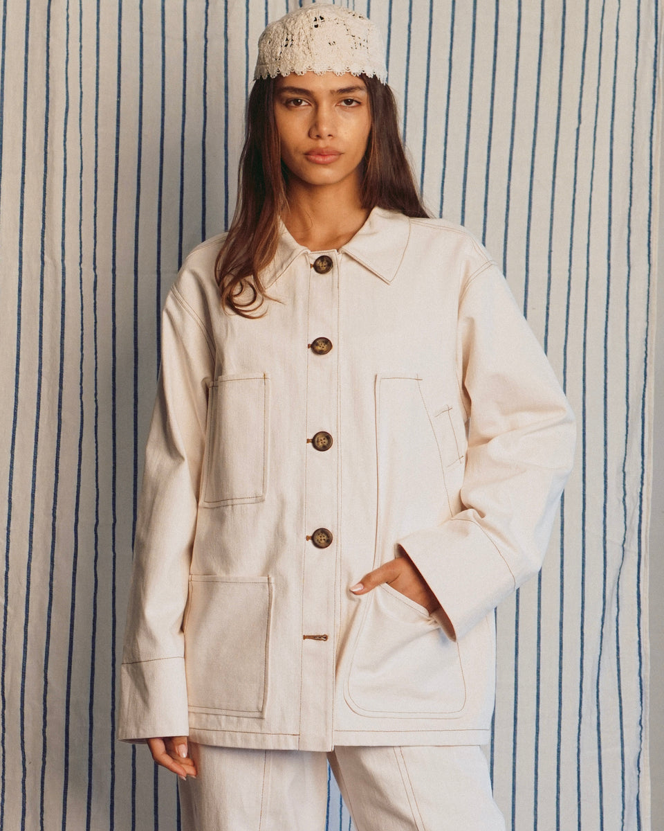 Ivory Denim Barn Jacket – PROCHE